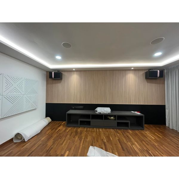 Quality Home Theater Linear Timber Grooved Acoustic Panels Sound Absorption Building Material for sale