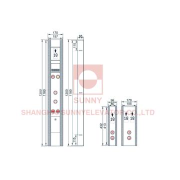 Quality Passanger Lift Round Button Elevator COP / Stainless Steel Control Panel for sale