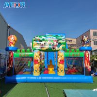 Quality Commercial pvc inflatable bouncy castle fun city jumping bounce house inflatable for sale