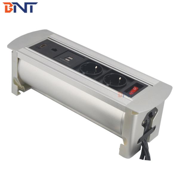 Quality double  EU power hidden desktop socket used in  meeting room MK9212EU for sale