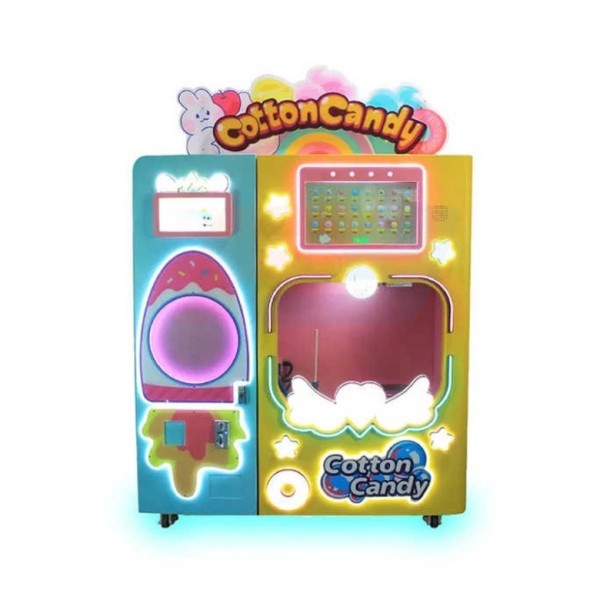 Quality Metal Acrylic Plastic Flower Cotton Candy Vending Machine Tabletop 230V for sale