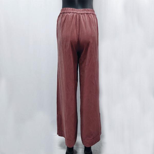 Quality Solid Dye Tencel Linen Wide Leg Long Trousers for sale