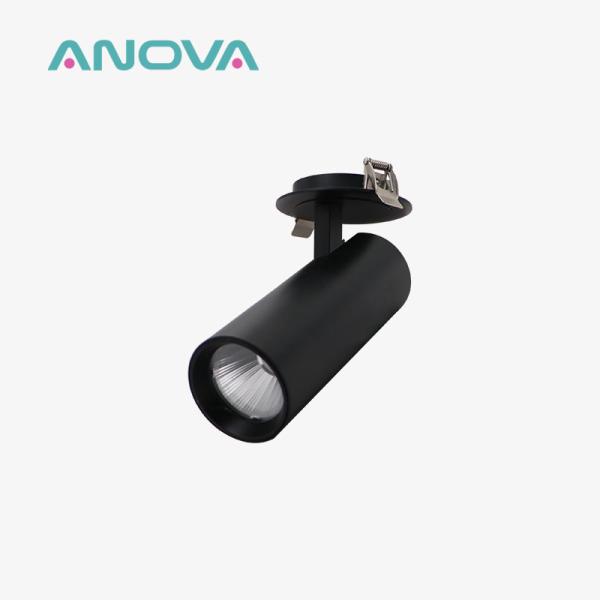 Quality 1575lm Adjustable LED Spot Light 2700K 4000K Semi Recessed Downlight Black Track Lighting for sale