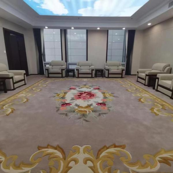 Quality Rectangle Axminster Hotel Carpeting in Luxury Golden Mordenas Style for for sale
