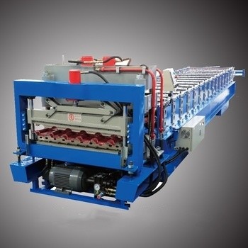 Quality Two Layer Roof Panel / Glazed Tile Roll Forming Machine 0.4-0.8mm Thickness for sale