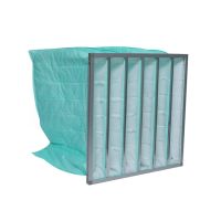 Quality Aluminum Frame HVAC F6 Synthetic Fiber Pocket Bag Air Filters With  6 Pockets for sale