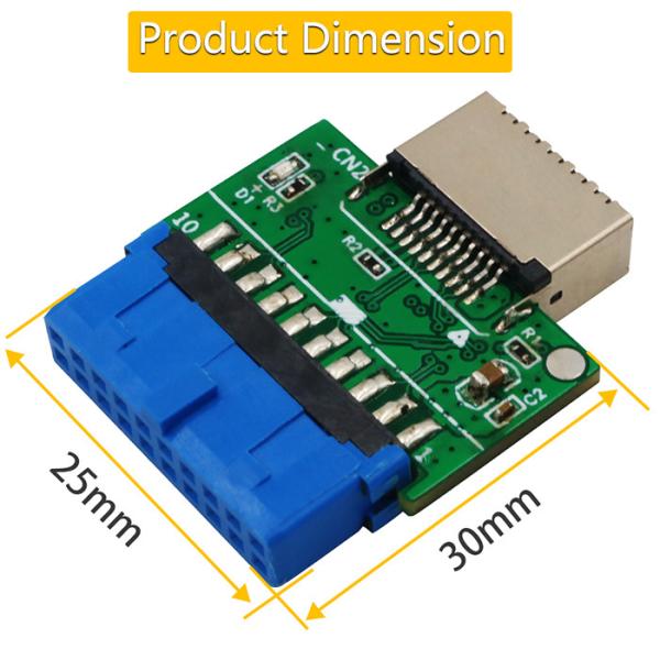 Quality Vertical USB 3.1 Key-A Type-E To USB 3.0 20Pin Header Male Extension Adapter for sale