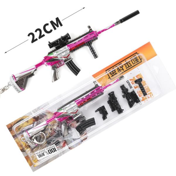 Quality Zinc Alloy  Standard Model Metal Gun Keychain M416 Shake Your Body 22CM for sale