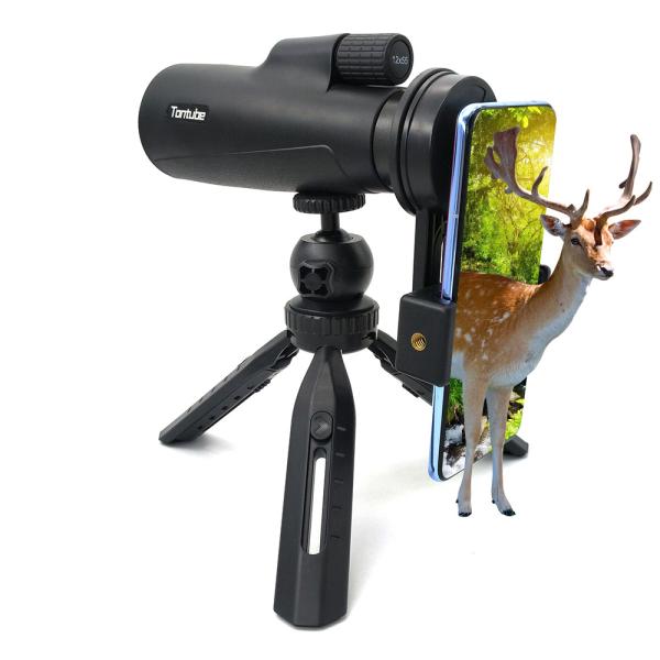 Quality Compact Mobile Phone Monocular Telescope 12x55 Waterproof For Adults for sale