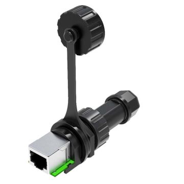 Quality 10 pin F/F Straight Through RJ48 Waterproof Coupler Shield 180 Degrees Panel for sale