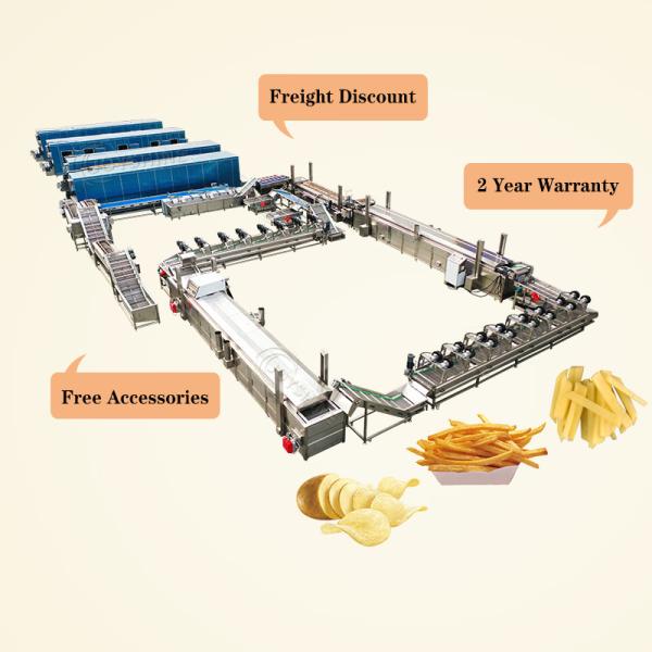 Quality Potato Chips Making Machine Production Line for 380V Voltage 8500*1100*1200mm Size for sale