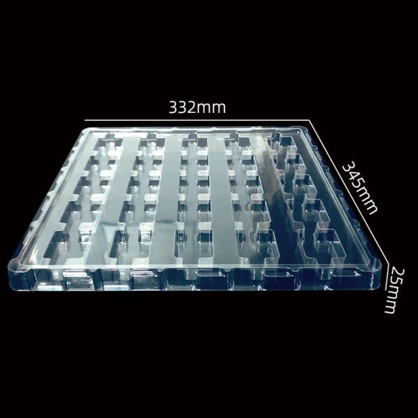 Quality Clear PET Turnover Plastic Holder Blister Tray for Semiconductor Components for sale