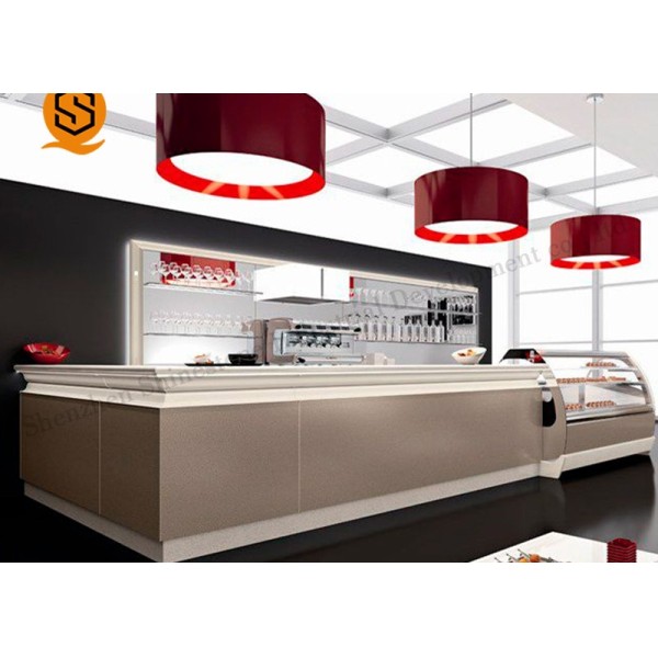 Quality Cash Register Solid Surface Bar Counter With Pure Acrylic Material for sale
