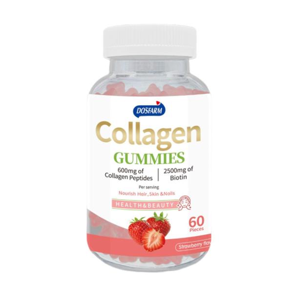 Quality Collagen Peptides Beauty Healthy Strawberry Gummies Manufacturer for sale