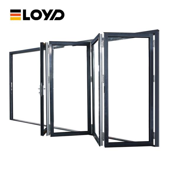 Quality Panoramic Accordion Bi Folding Glass Doors For Balcony Partition Patio for sale