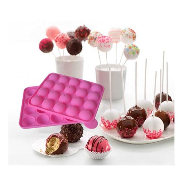 Quality 3D Round Silicone Lollipop Candy Molds Sustainable Custom Logo Eco Friendly for sale