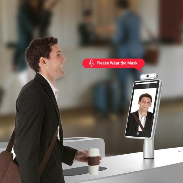 Quality Staff Attendance Face Recognition Terminal All In One Temperature Detection for sale