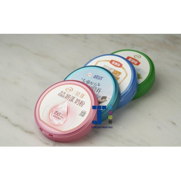 Quality Glossy Round In Mould Labels For Durable Surface Finish And Unique Shape for sale