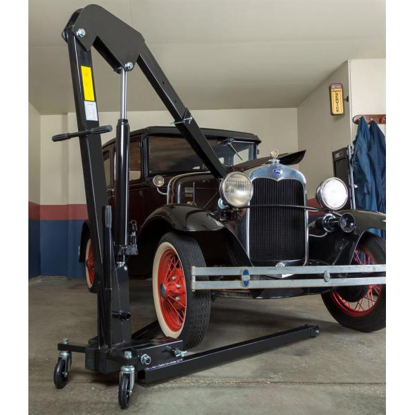 Quality Red Double Pump Folding 1Ton Engine Hoist And Stand for sale