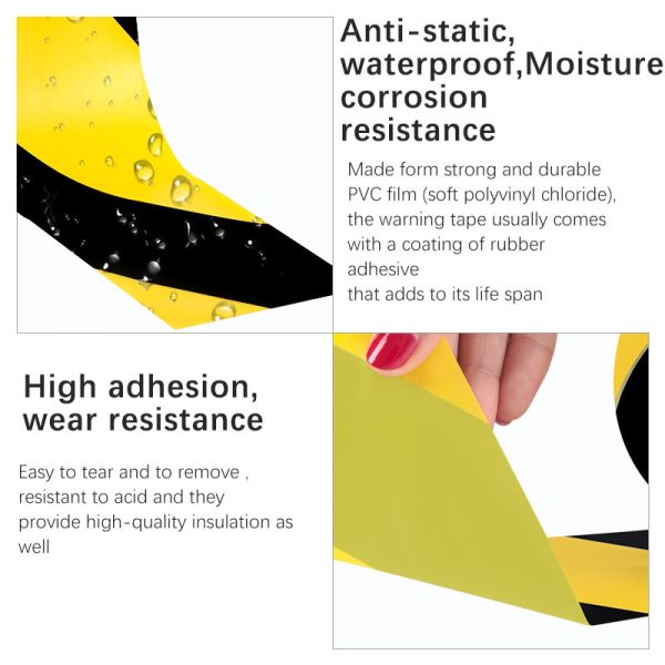Quality Floor PVC Warning Tape For Safety Marking High Visibility Yellow Caution Floor for sale
