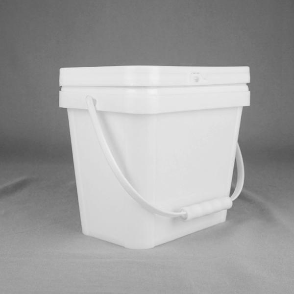 Quality 3.5L Rectangular Plastic Pail with Lid for sale