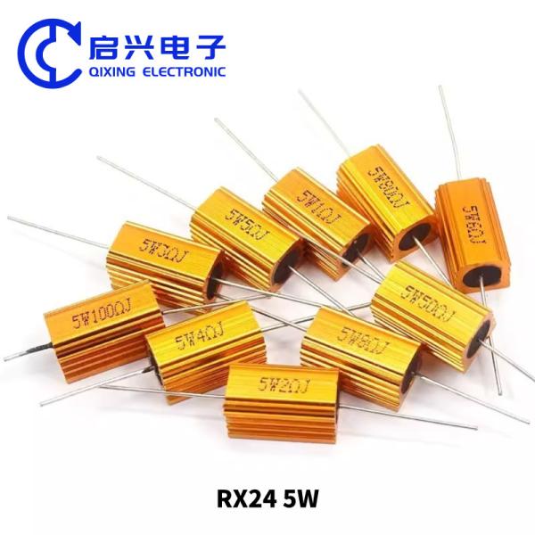 Quality Wirewound Resistor 5W 100ohm With Gold Aluminum Shell for sale