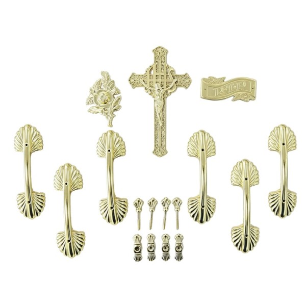 Quality Pale Gold Funeral Plastic Coffin Handles African Style H9003 Customized for sale