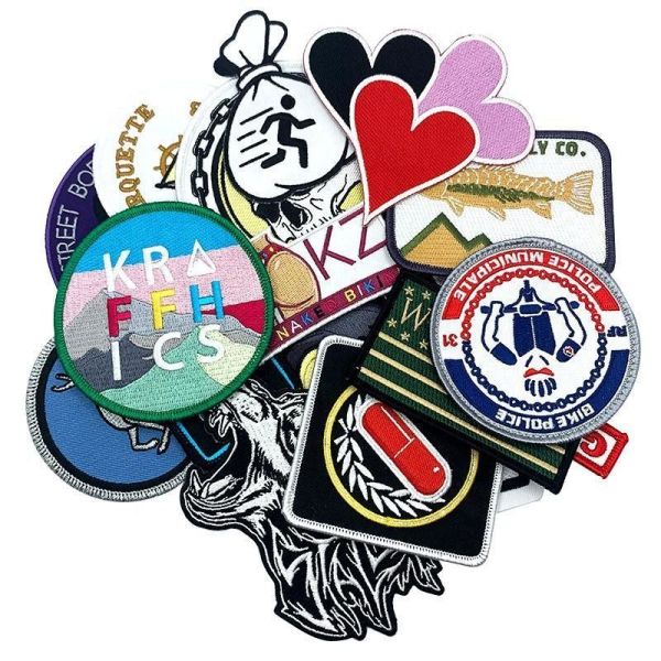 Quality 3D Custom Fabric Embroidered Patch Badges for Decoration Sequins Clothing Embroidery for sale