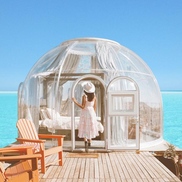 Quality CE Certificate 6m Geodesic Dome Soundproof Garden Igloo Tent for sale