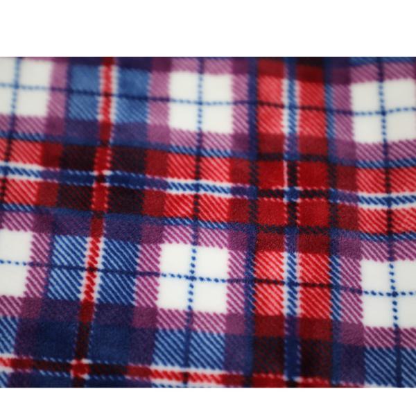 Quality Plaid Printed 280gsm Micro Fleece Fabric For Garment Scarf for sale