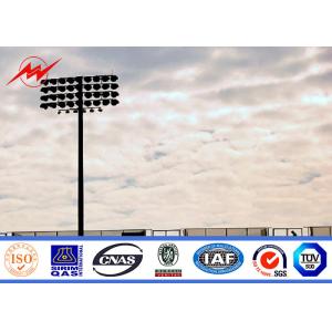 Quality 30m painting stadium high mast pole airport lighting with winch for sale