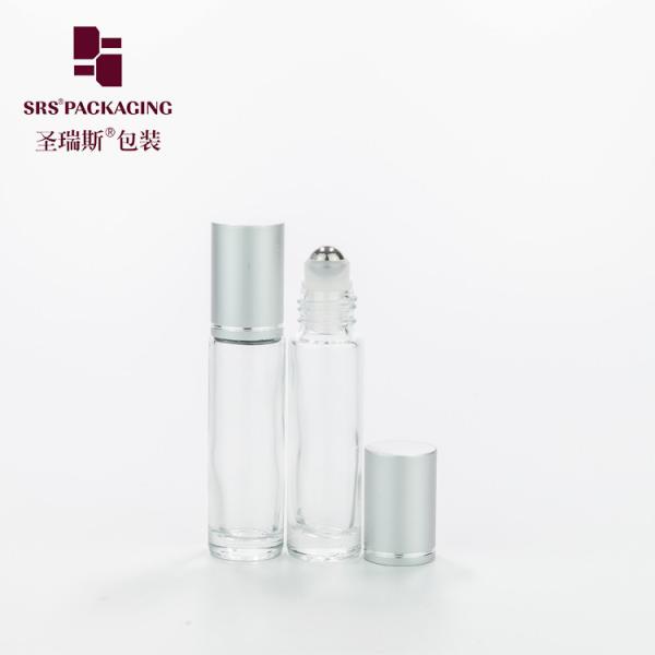 Quality 10ML 1/3 oz glass clear thick wall empty roller bottles essential oil for sale
