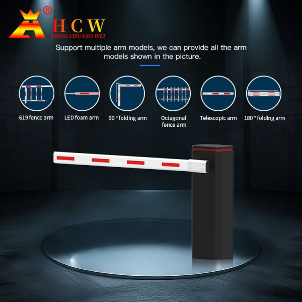 Quality HCW Automatic Boom Barrier Gate 24v DC Brushless Motor Intelligent Barrier Gate for sale
