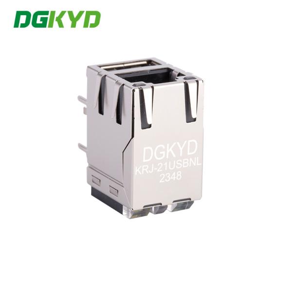 Quality KRJ-21USBNL Rj45 8p8c Modular Connector USB2.0 Socket Integrated With 100Mbps for sale