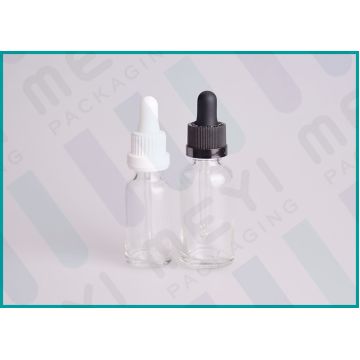 Quality 5ml 30ml 100ml Transparent Glass Dropper Bottles For Cosmetic Oil / Lotion for sale
