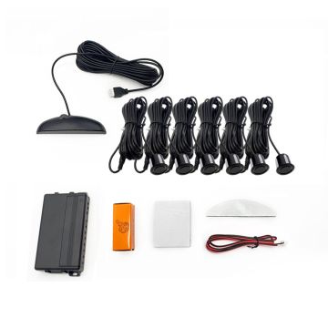 Quality 8 Black Parking Sensor Systems 0.3 To 2.2m Vehicle Backup Warning System for sale