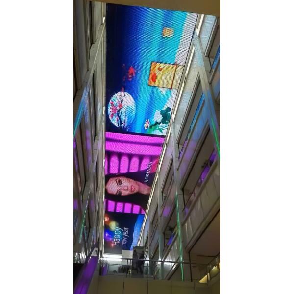Quality 7200CD/Sqm Poster Led Facade Screen DIP High Brightness Transparent Led Wall for sale