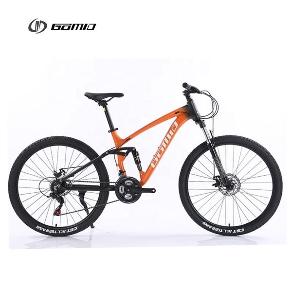 Quality GOMID Soft Tail Mountainbike Four Link Bisiklet Full Suspension Bike with SHIMANO ST-EF500 SL FD-TY300 RD-TZ500 Gear Kit for sale