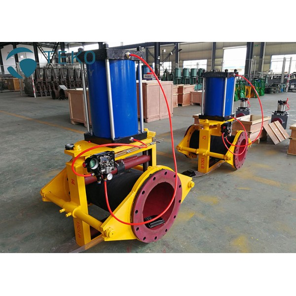 Quality Open Body Packingless Zero Leakage Pneumatic Pinch Valve Epoxy Coating Carbon Steel for sale