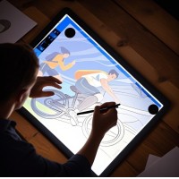 Quality PS Acrylic Panel LED Light Pad Ultra Thin Silver Coating Wireless Animation for sale