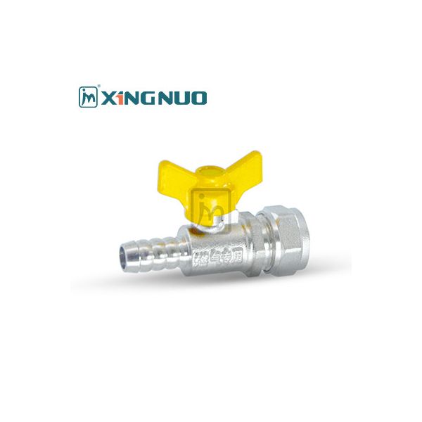 Quality butterfly handle plating socket brass ball gas nickel Plated Finish Brass Ball Valve with Bi Directional Flow gas Valve for sale