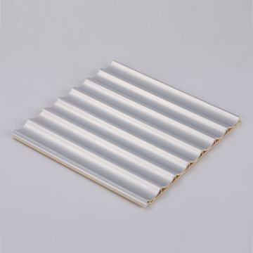 Quality Damask Pattern WPC Laminated Fluted Flat Wall Solid Panel for Interior for sale