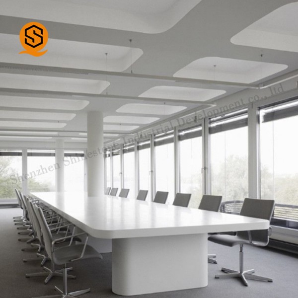 Quality Fireproof Solid Surface Conference Table Rectangle Meeting Table for sale
