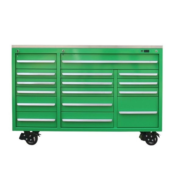 Quality Car Repair Garage Workshop Tool Cabinet System with 15 Drawers and 72