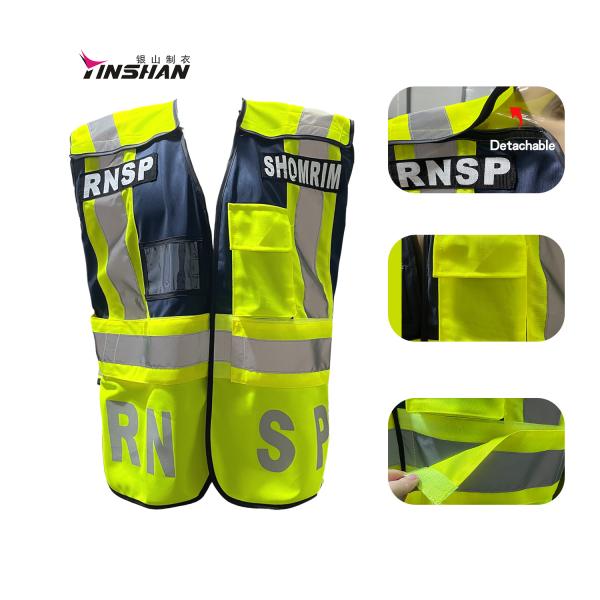 Quality Ready-made Apparel Direct Injection Heat-Transfer Printing Engineer Warning Vest for sale