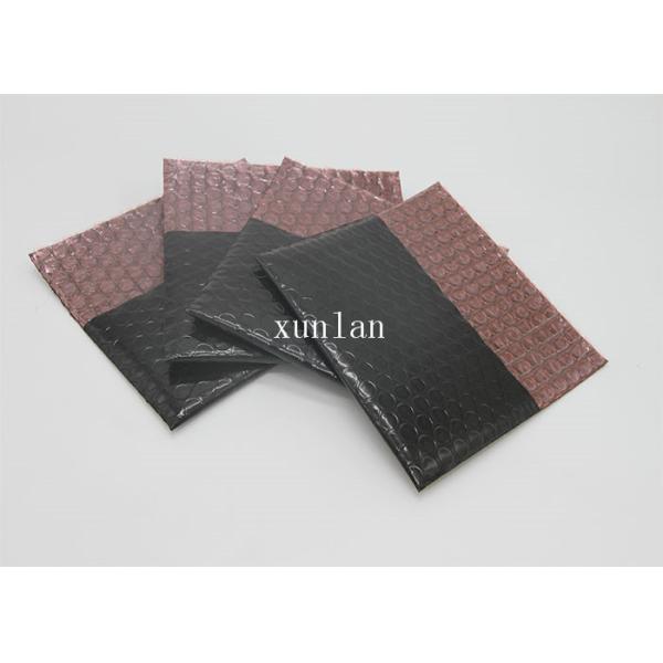 Quality Shiny Two Layer Black Conductive Bag , 4x6 Black Metallic Bubble Mailers for sale