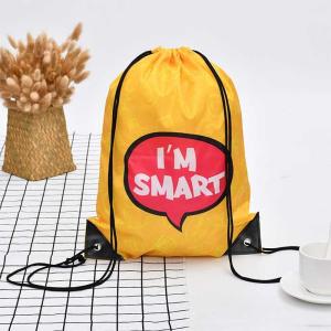 Quality Grocery Drawstring Non Woven Bag Yellow 105Gsm Eco Promotional Non Woven Bags for sale