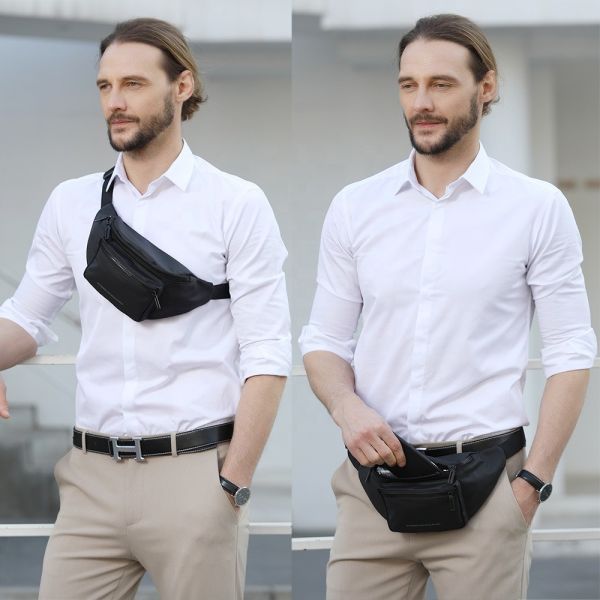 Quality Customized Logo Multi Function Waterproof Waist Bag Against Theft for sale