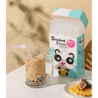 Quality PLA Flexible Biodegradable Plastic Straw For Boba Bubble Milk Tea for sale