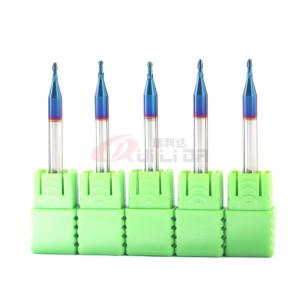 Quality HRC65 High Hardness 1.5mm 2 Flutes 30 Degree End Mill Carbide Ball Nose Endmill for sale